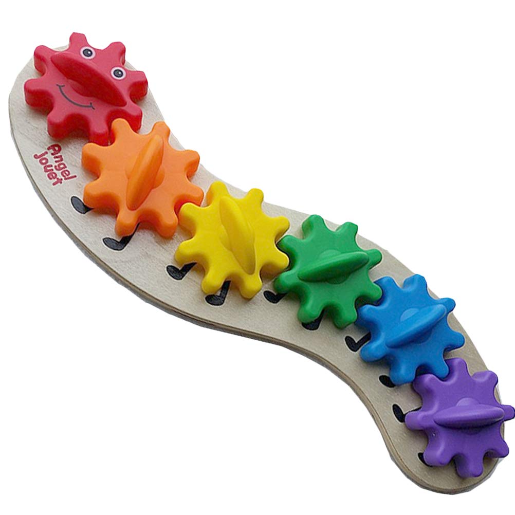 Buy NIVNI Melissa and Doug, Rainbow Caterpillar Gear Toy Wood Gear ...