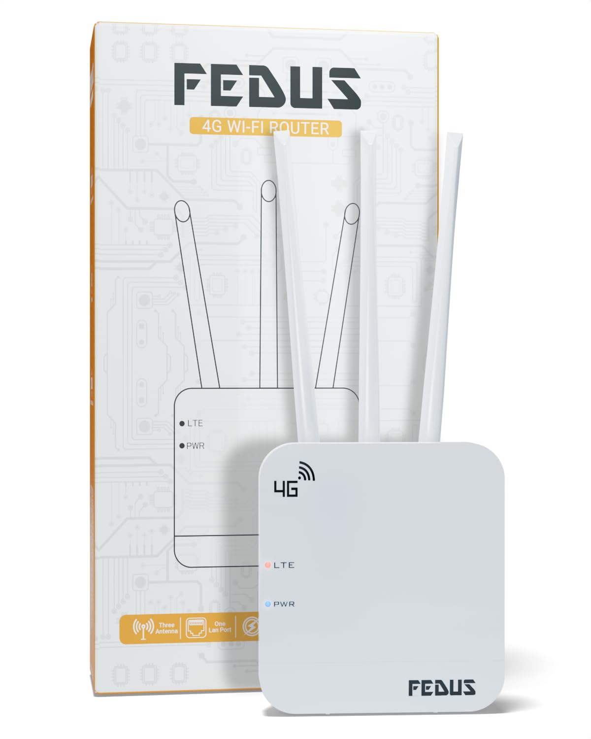 Fedus 4G Mobile Sim Based Router with 5Dbi Triple Antenna 150 Mbps ...