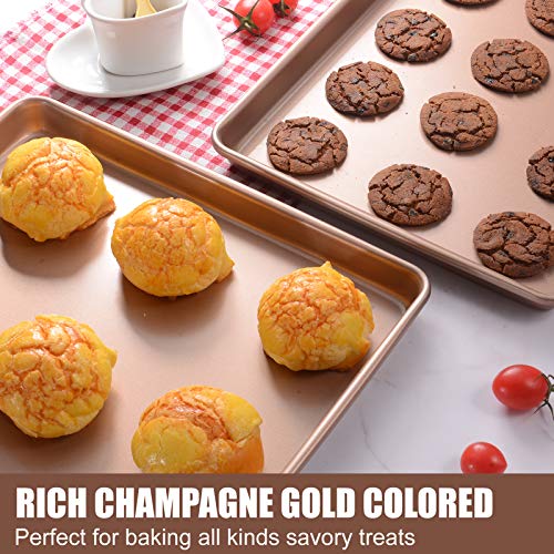 Buy JOHO BAKING Sheet Pans Cookie Sheet,Baking Sheets for oven Nonstick ...