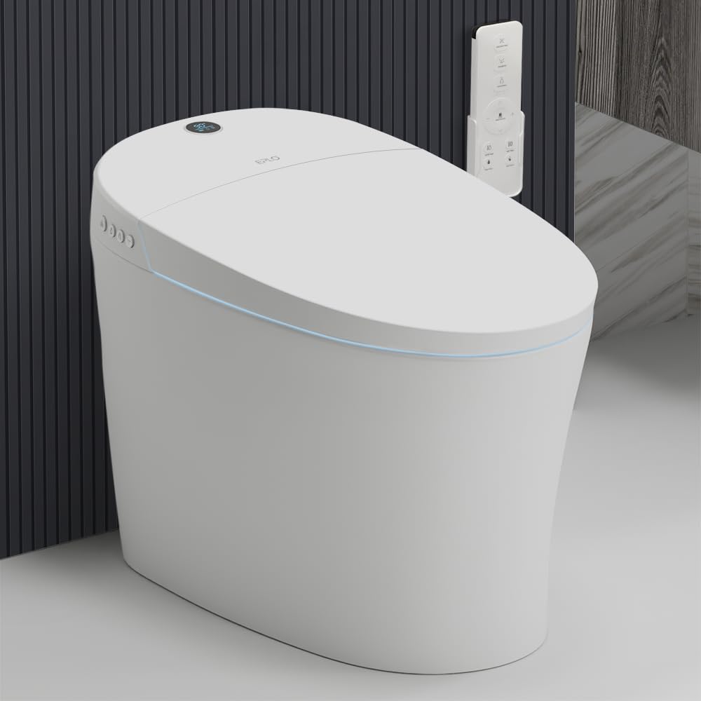 EPLO Smart Toilet,Bidet Toilet Pump-assisted,Blackout Flush,Heated Seat ...