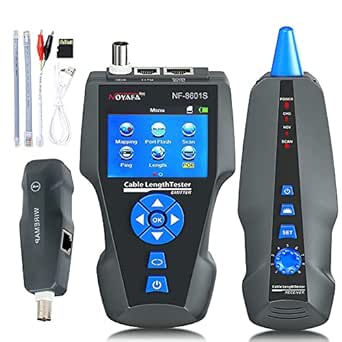 NOYAFA NF-8601S - Probador de cable de red RJ45 RJ11 LAN de longitud del cable rastreador de ...