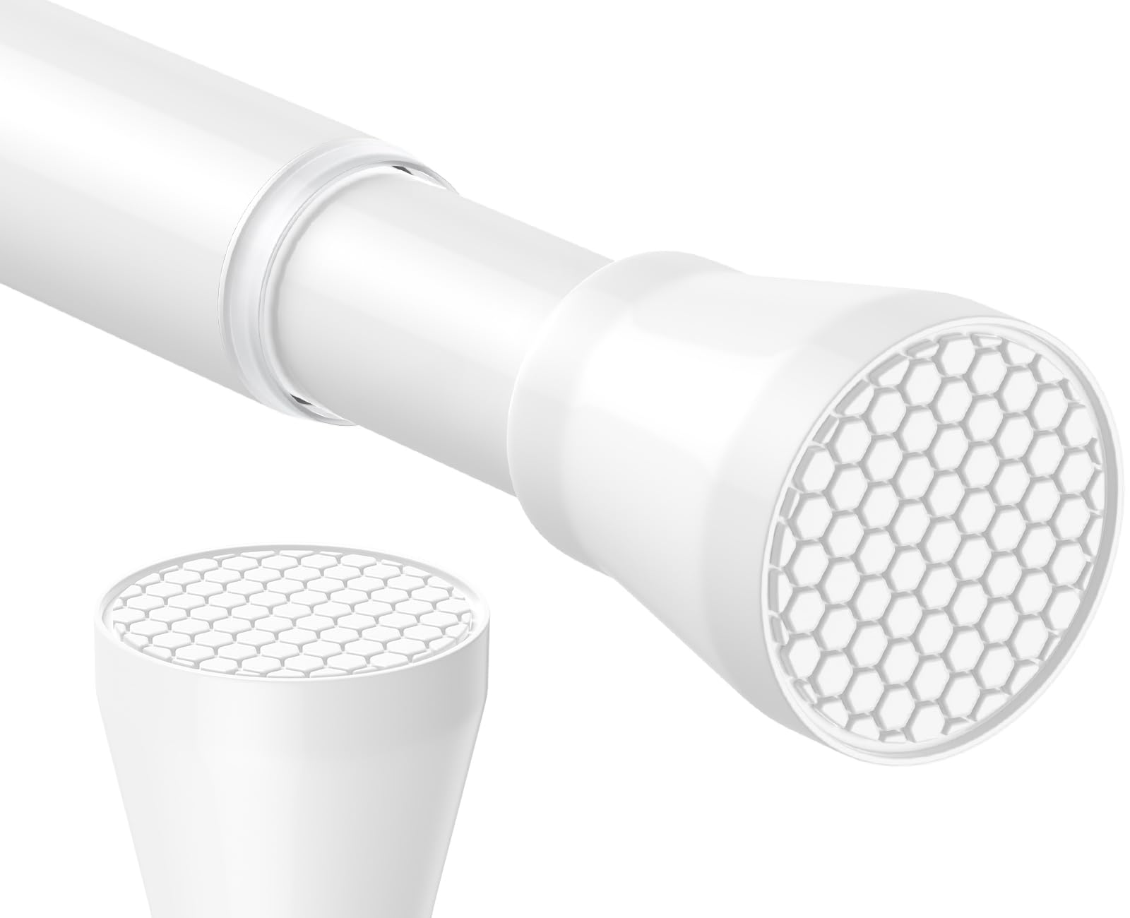 Amazon.com: SISELBA White Shower Curtain Rod - Adjustable 42-72 ...