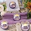 Amazon.com: Volens Round Purple Votive Candle Holders Set of 12, Purple ...