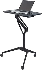 Amazon.com: Conference Pneumatic Adjustable Height Laptop Desk Cart ...