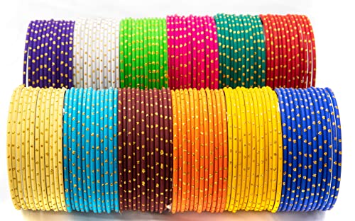 Swara Creations Traditional Metal Bangle/Churi Set, in Multicolor for ...