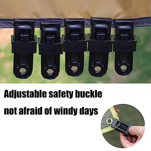 10 PCS Tarpaulin Clips Adjustable Tarp Clips Heavy Duty Lock Grip New ...