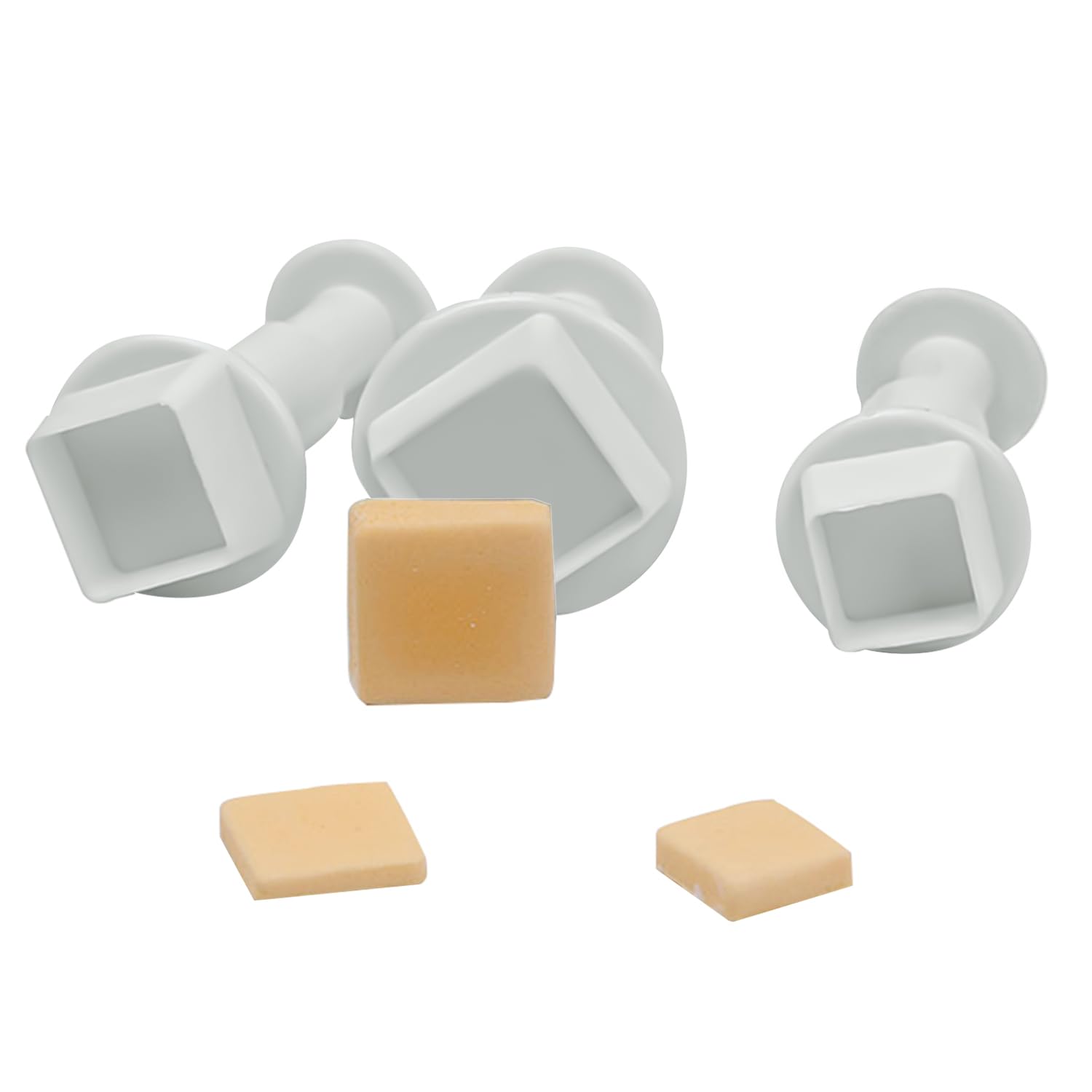Amazon.com: 3Pcs Square Plunger Cutters Set Fondant Sugarcraft ...