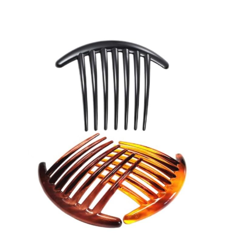 Amazon.com : 3 Pcs Plastic Hair Side Combs French Twist Comb Tortoise ...