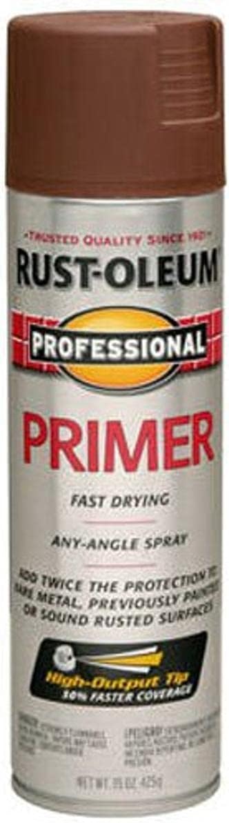 Rust-Oleum 7569838 Professional Primer Spray Paint, 15 oz, Red Primer ...