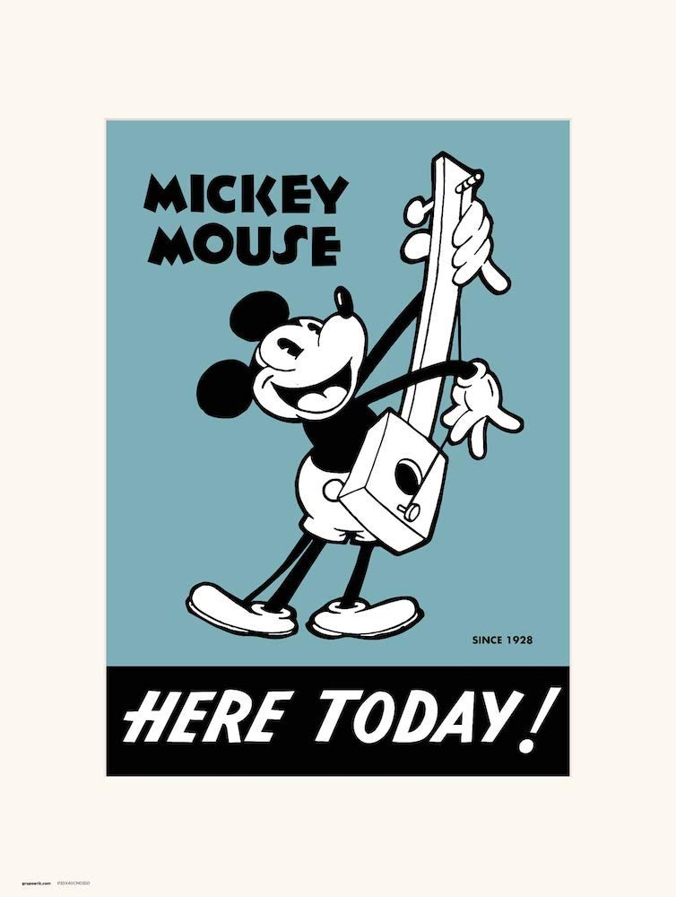 Grupo Erik Art Print, Illustration, Disney-Mickey 90, 30 x 40 cm - BigaMart