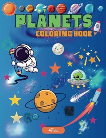 Planets Coloring Book: Start Your Space Adventure: 40+ Bold and Easy ...