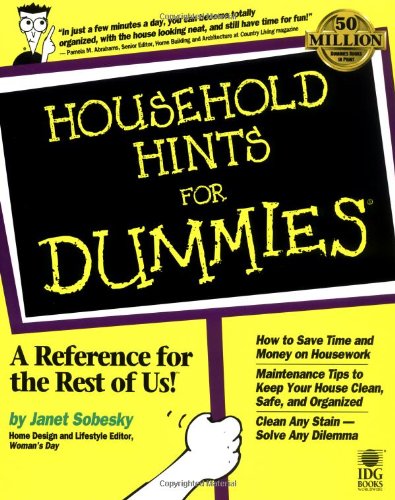 Household Hints For Dummies®: Amazon.co.uk: Sobesky, Janet ...