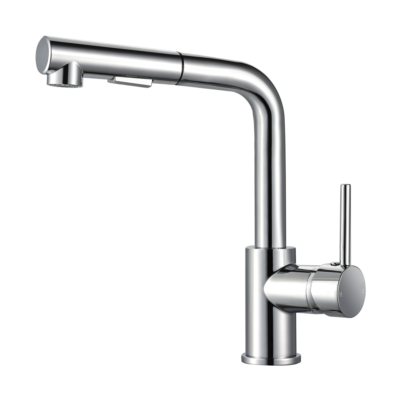 Buy Peppermint Kitchen Taps with Pull Out Spray Chrome Single Lever ...