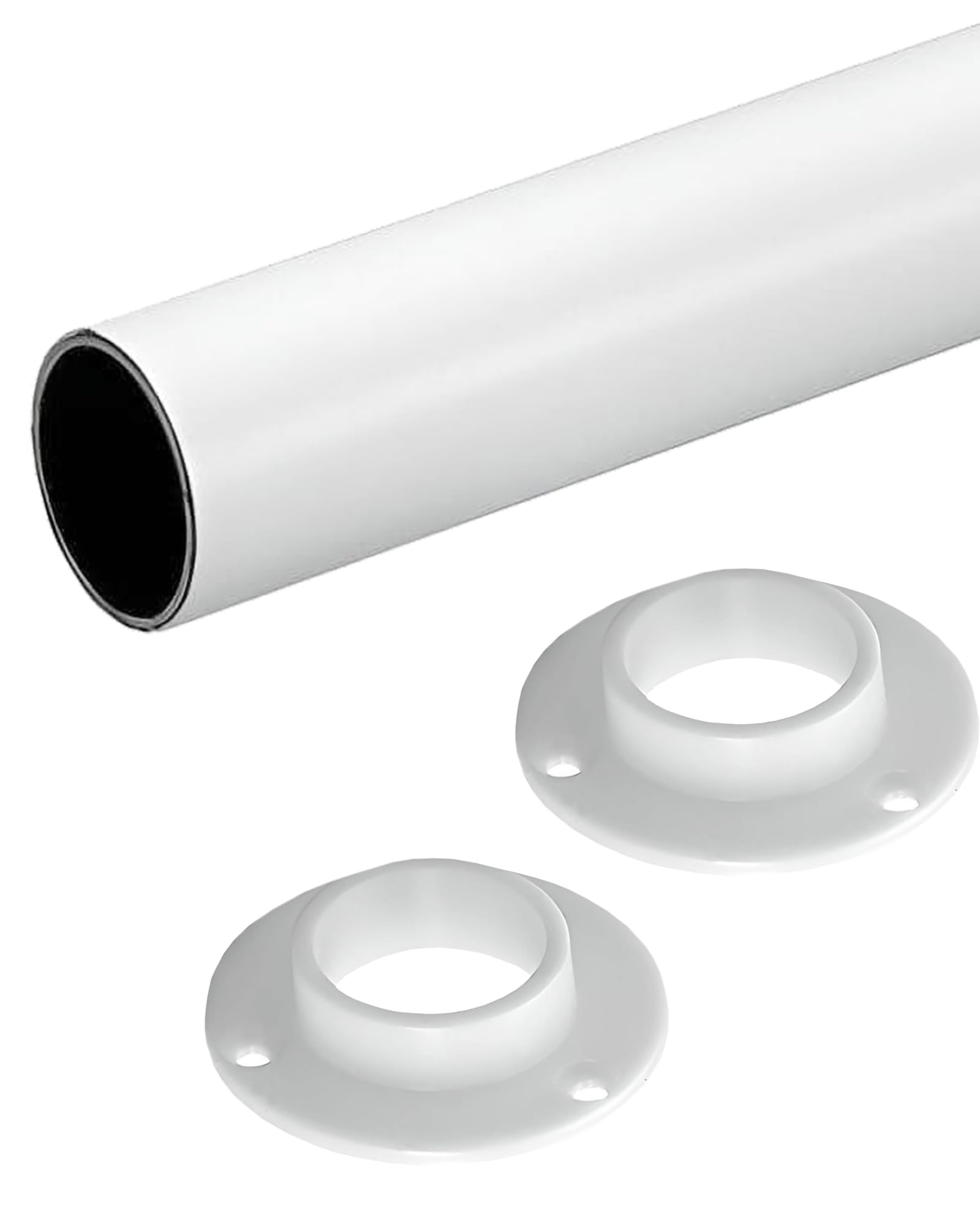 Gedotec Asta appendiabiti a parete rotonda | 1 set di asta appendiabiti ...