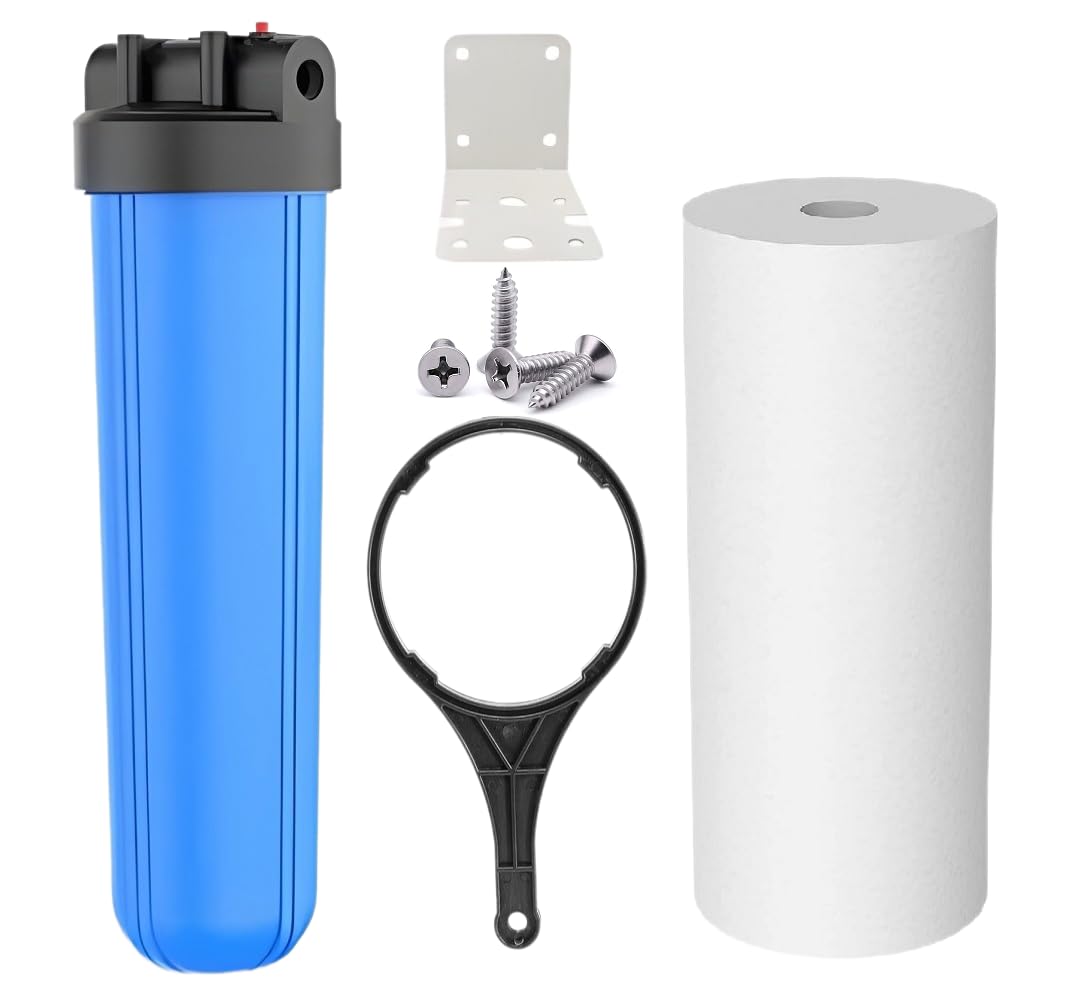 BIOTIC WATER 20 Inch Jumbo Big Blue Housing (1" BSP) With 4.5" x 20 ...