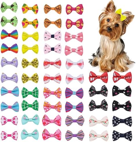 Amazon.com : 40 Pieces Hair Clips for Dogs Cute 1 Inch Puppy Dog ...