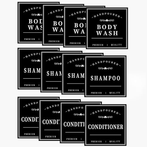 Ymapinc 30Pcs Waterproof Labels for Bottles Bathroom Stickers Removable ...