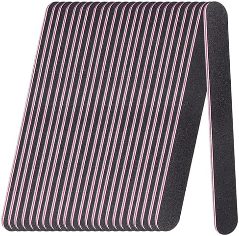 Amazon.com : Emery Board Nail Files (24 Pack), 100/180 Grit Wooden Nail ...