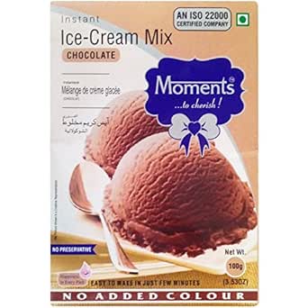 Moments Instant Ice-Cream Mix - Chocolate, 100g Carton : Amazon.in ...