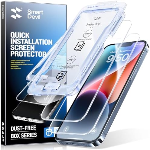 Amazon.com: OneFish Full Edge Coverage Tempered Glass Screen Protector for IPhone 16e/ 14/13 ...