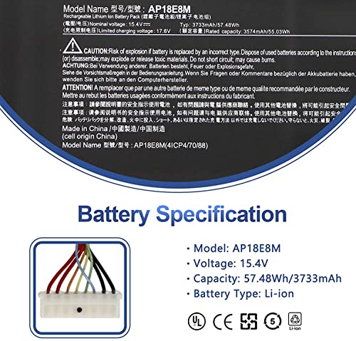 WISTAR AP18E7M AP18E8M Battery for Acer Nitro 5 AN515-54 AN517-51 AN515 ...