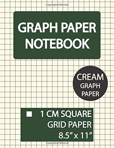 Graph Paper Notebook 1 Cm Square Cream Graph Paper: Squared Graphing ...