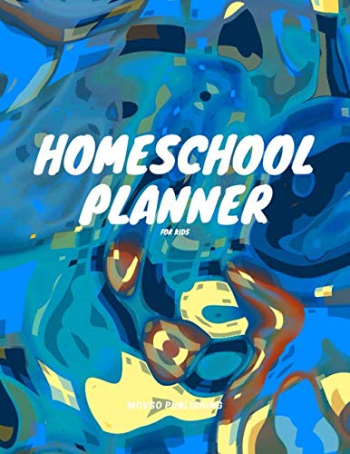 Homeschool Planner for kids: Watercolor, Abstract Weekly Planner for ...