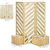 Amazon.com : Outsunny Decorative Outdoor Privacy Screen, Freestanding ...