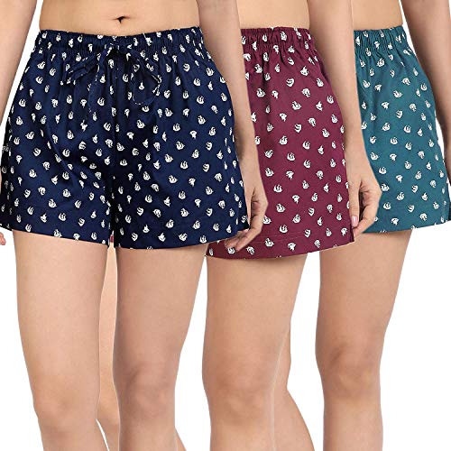 Niue Stylish Printed Cotton Casual-Night Wear Trendy Shorts for Girl's ...