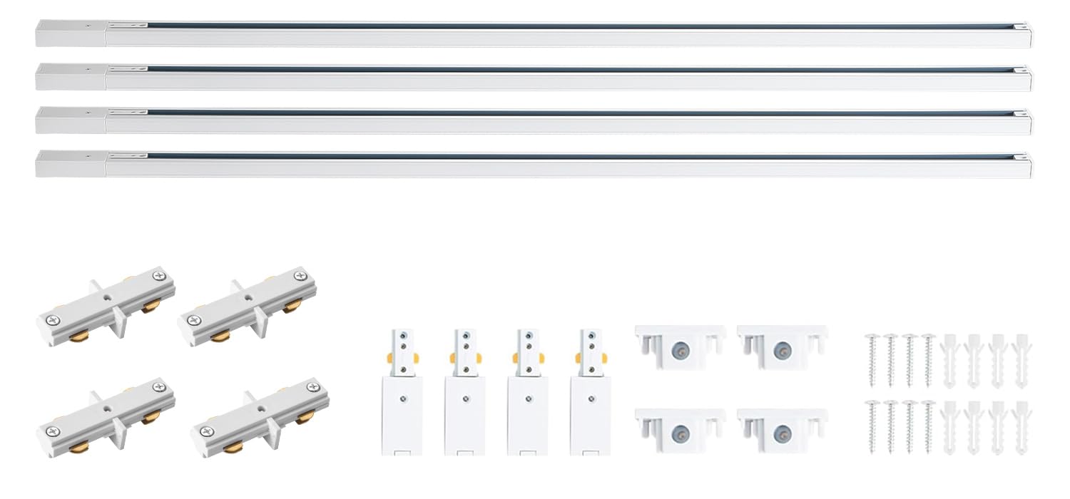 LRAEMXG 13FT H Track Lighting Rails White, H Type Track Lighting Rails ...