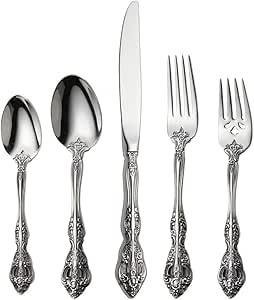 Amazon.com | RIS LAN forMichelangelo Flatware Sets for 8, Elegant 18/10 ...