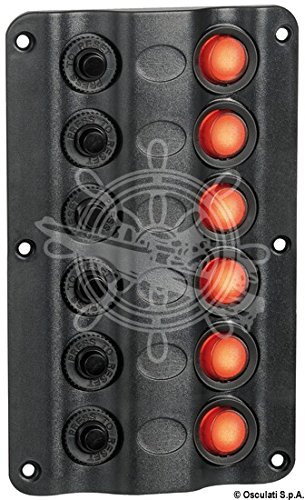Amazon.com: Osculati Electric Control Panel with 6 Rocker Switches and ...