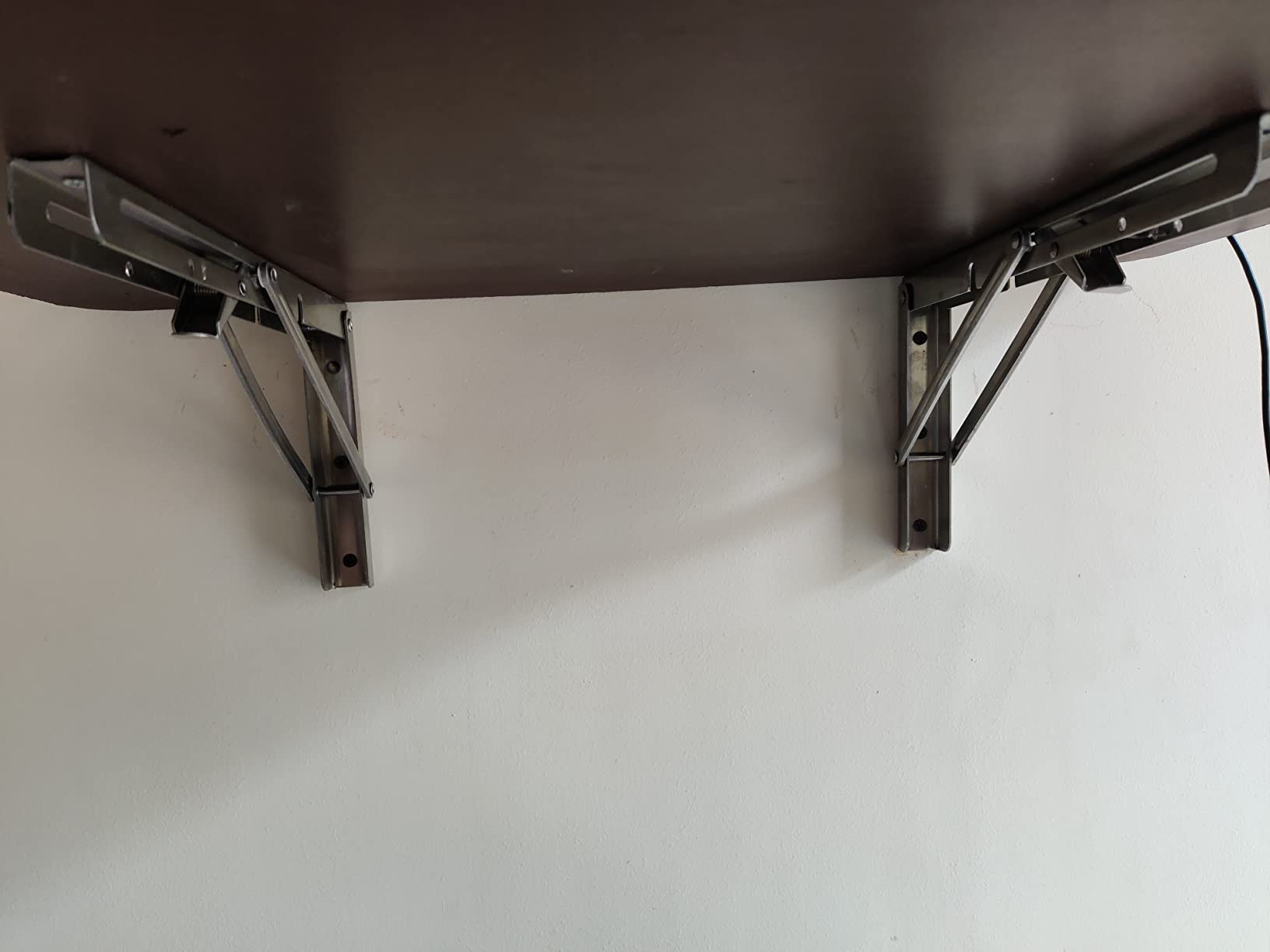 Dime Store Wall Mount Folding Table Wall Shelf with Wall Brackets ...