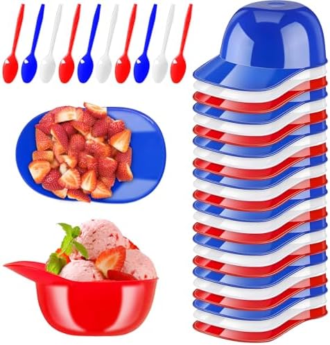 Amazon.com | Szsrcywd 24 Pack Plastic Baseball Helmet Bowl,8oz Mini Ice ...