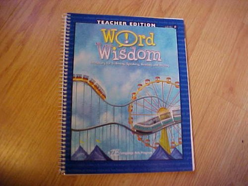 Word Wisdom Level F Teacher Edition Vocabulary for Listening, Speaking ...