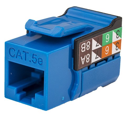 Amazon.com: CAT5E RJ45 Keystone Jack, V-Max Series - Blue Color - (50 ...