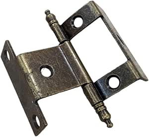 Full Inset Cabinet Hinge, 3/4 Inch Full Wrap, Ball Tip, Antique Bronze ...