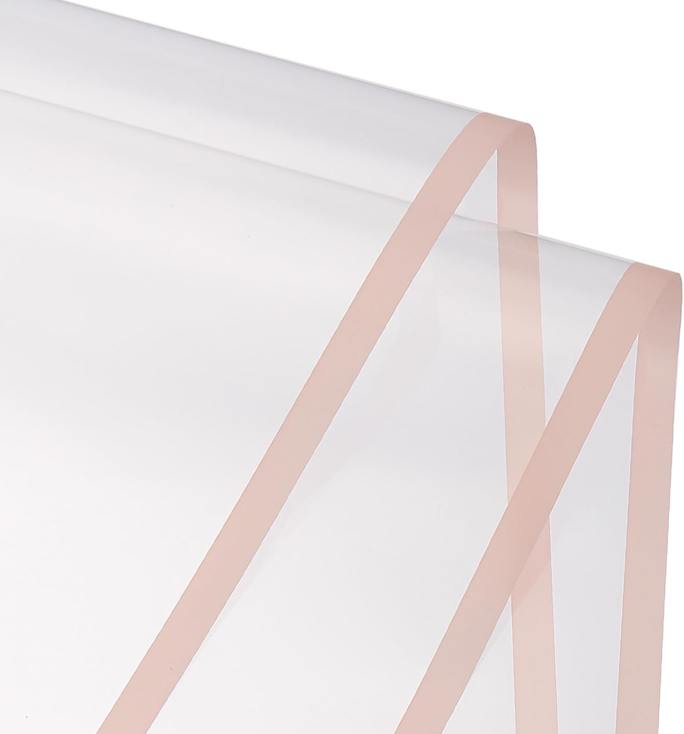 Amazon.com: MECCANIXITY 20 Pcs Dark Pink Edge Clear Flower Wrapping ...