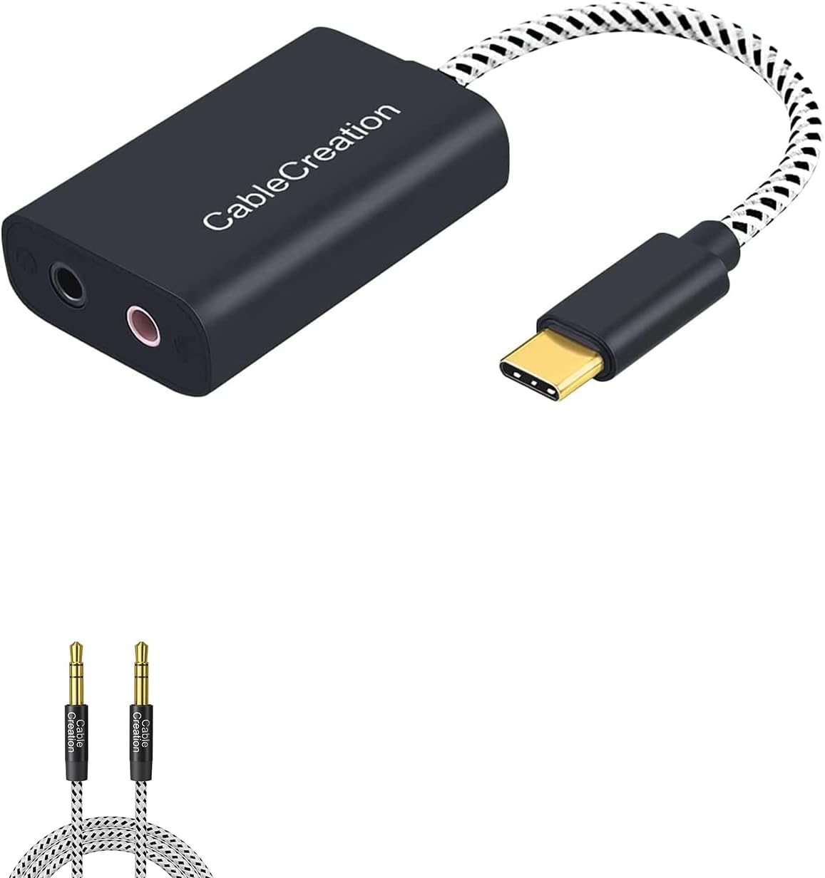 Amazon.com: CableCreation USB-C Microphone Adapter Bundle with aux ...