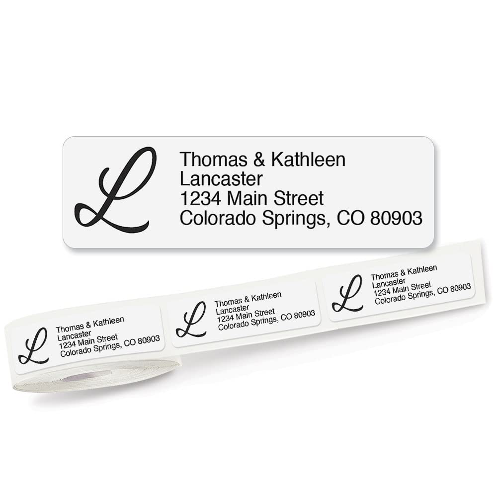 Amazon.com : Clear with Initial Standard Rolled Address Labels - Set of ...