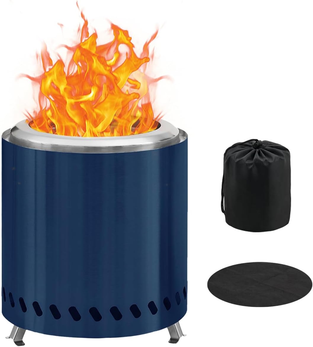 Amazon.com : BRIAN & DANY Tabletop Solo Fire Pit with Stand, Smokeless ...