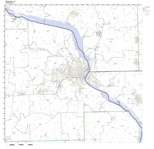 Amazon.com : Dubuque, IA ZIP Code Map Laminated : Prints : Office Products
