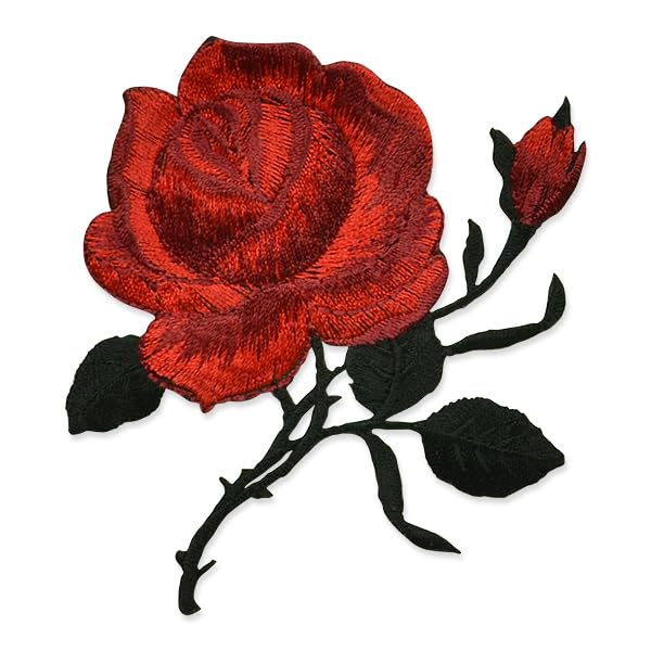 Amazon.com: Expo International Artemis Iron On Embroidered Rose Patches ...