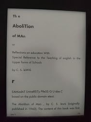The Abolition of Man: Lewis, C. S.: 9780060652944: Amazon.com: Books