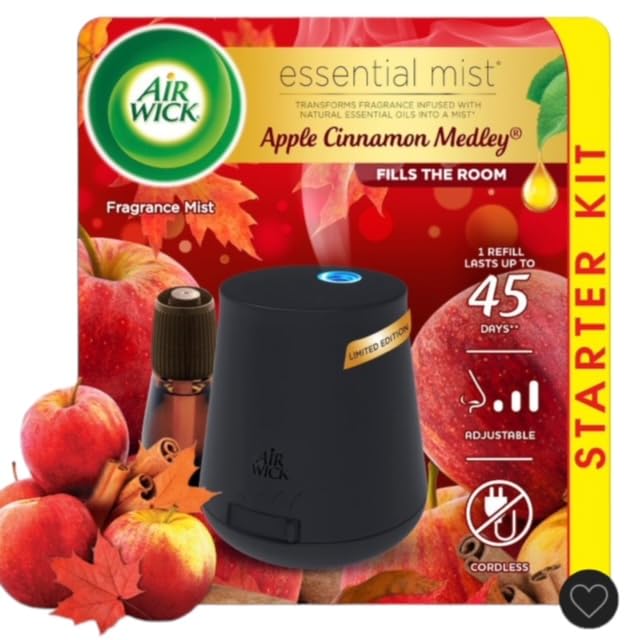 Air Wick Apple & Cinnamon Scented Starter Kit Free Refill, Pack of 1 ...