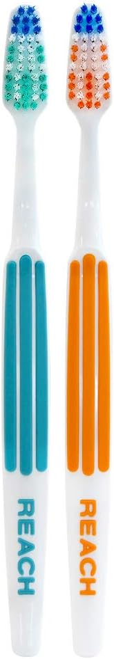 Amazon.com : Reach Advanced Design Soft Toothbrushes, Colors May Vary ...