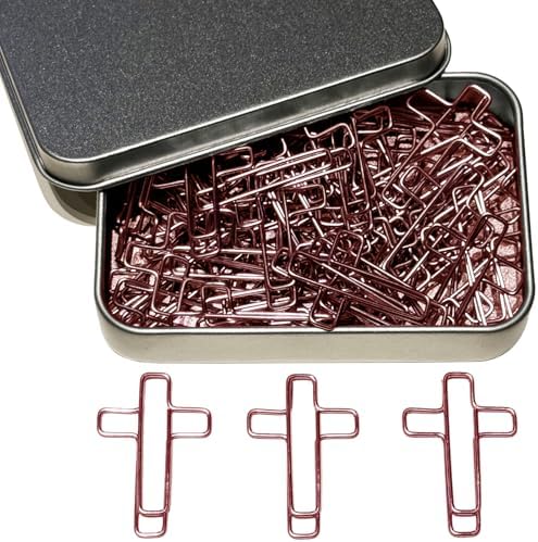 Amazon.com : Cute Paper Clips, 60PCS Cross Shaped Paper Clips Bookmarks ...
