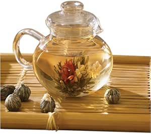Amazon.com | Primula Glass Teapot with 6 Tea Flowers: Teapots