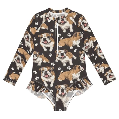 ALAZA Orange Red Hibiscus Flower Blossom Girls One Piece Swimsuit Long ...