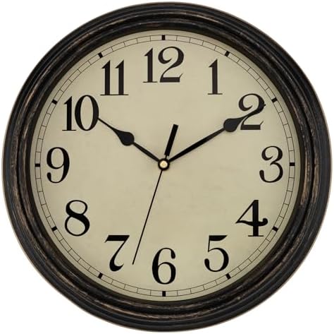 Amazon.com: KECYET 14 Inch Wall Clocks Battery Operated Silent Non ...